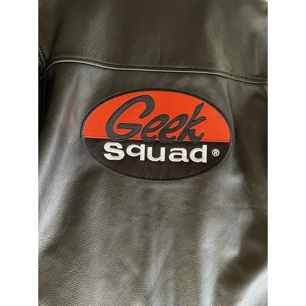 Geek Squad | Jackets & Coats | Geek Squad Black Leather Jacket Computer ...